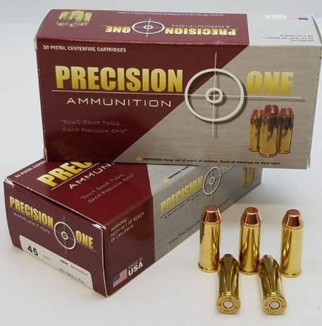Precision One .45 Colt 255 grain FMJ Full Metal Jacket (50 rd box ...