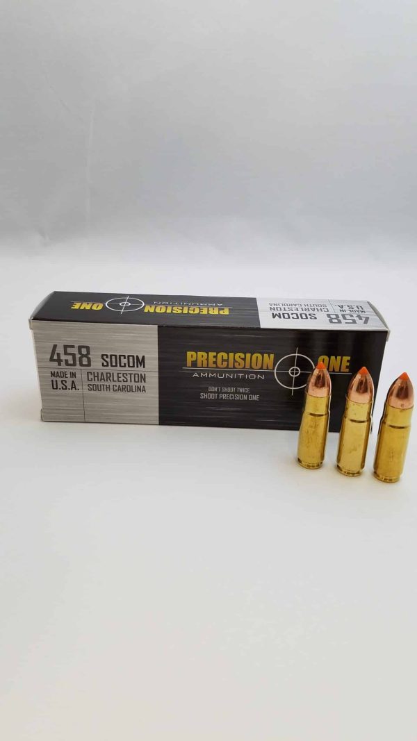 Precision One .458 Socom 300 grain Nosler Ballistic Tip (20 rd box ...